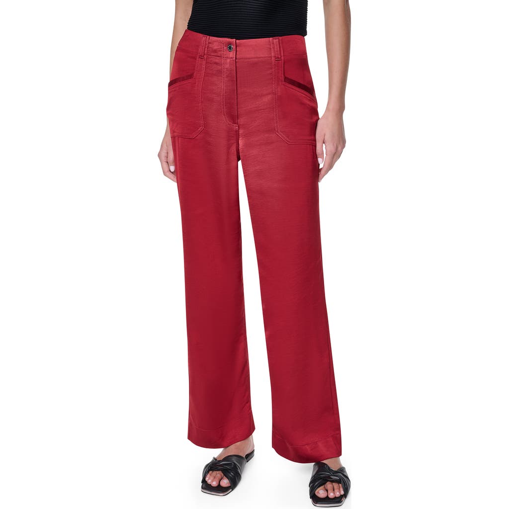 DKNY DKNY Contrast Stitch Straight Leg Pants